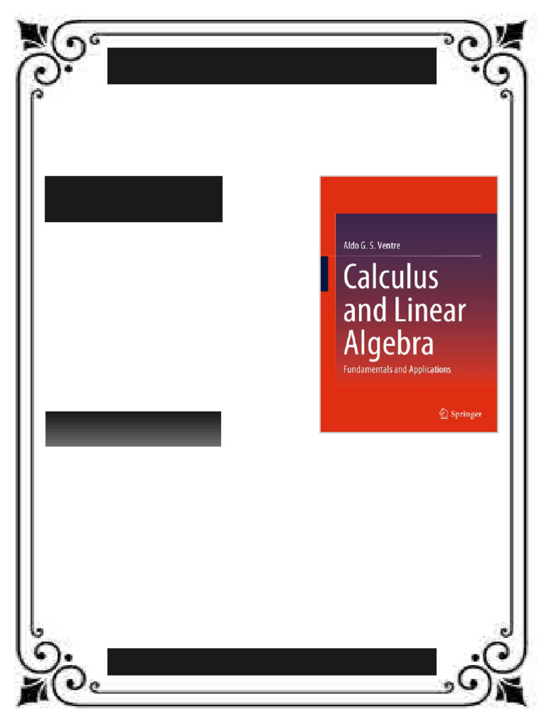 Calculus and Linear Algebra: Fundamentals and Applications 1st Edition ...