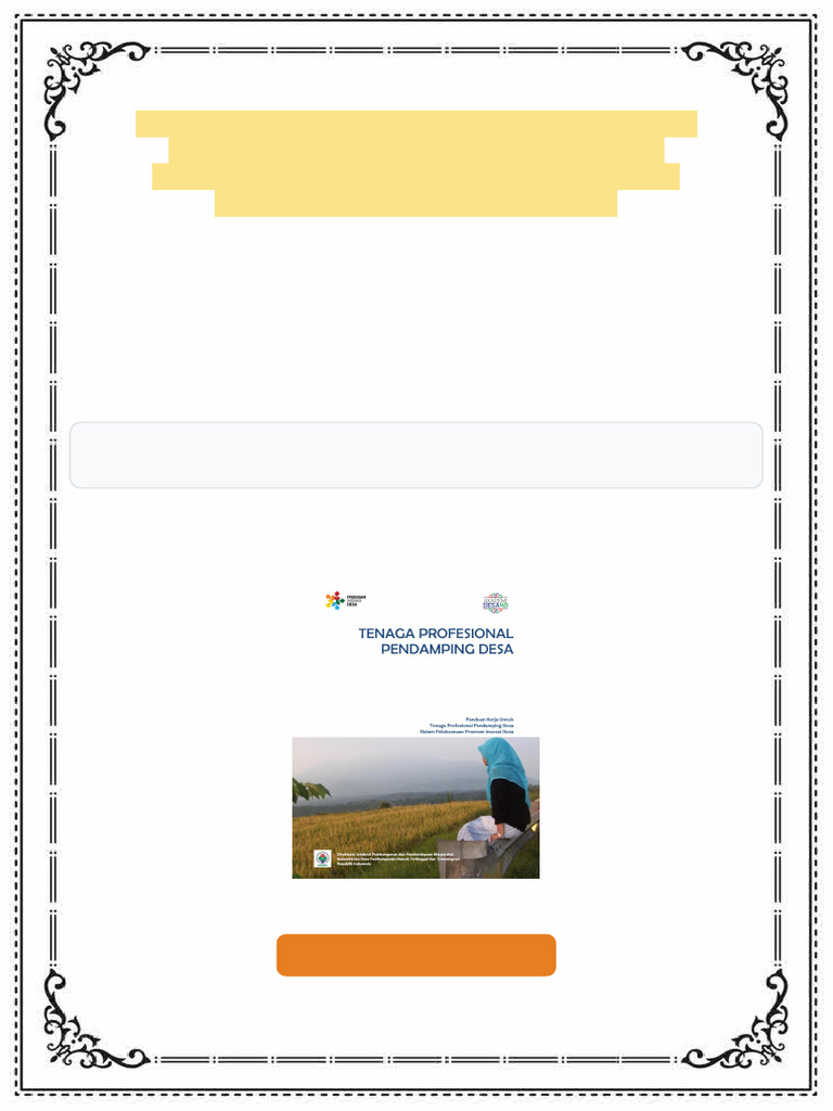Tenaga Profesional Pendamping Desa Modul Pelatihan I Nyoman Oka Ismail ...