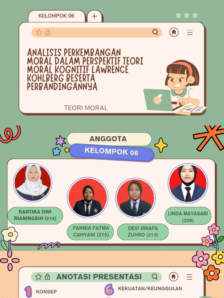 Pastel Illustration Computer UI English Class Education Presentation ...