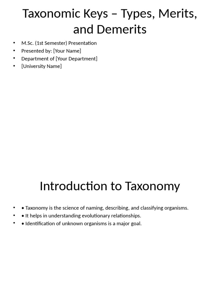 Taxonomic Keys: Types and Benefits | PDF | Taxonomy (Biology) | Biology