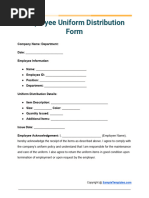 Uniform Return Record Template | PDF