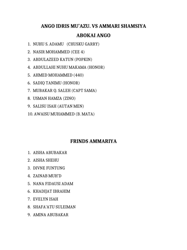 Ango Idris | PDF