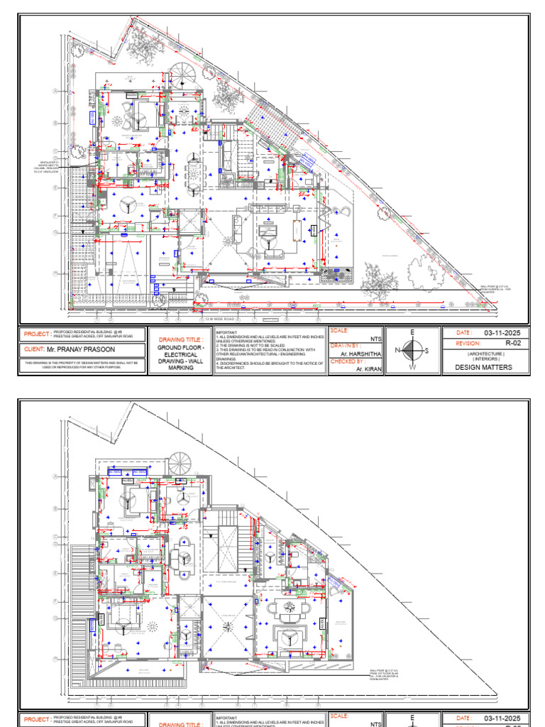 03.11.2025 PRANAY - GF & FF - ELECTRICAL WALL MARKING DRAWING | PDF
