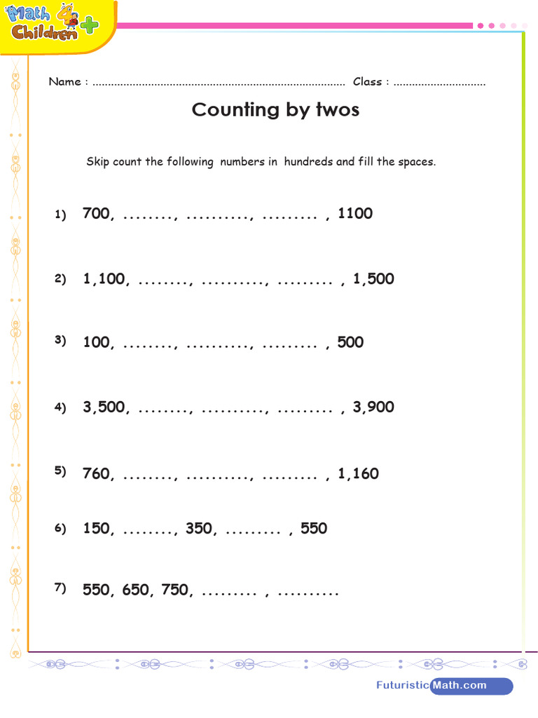 Skip Counting Practice Worksheets | PDF
