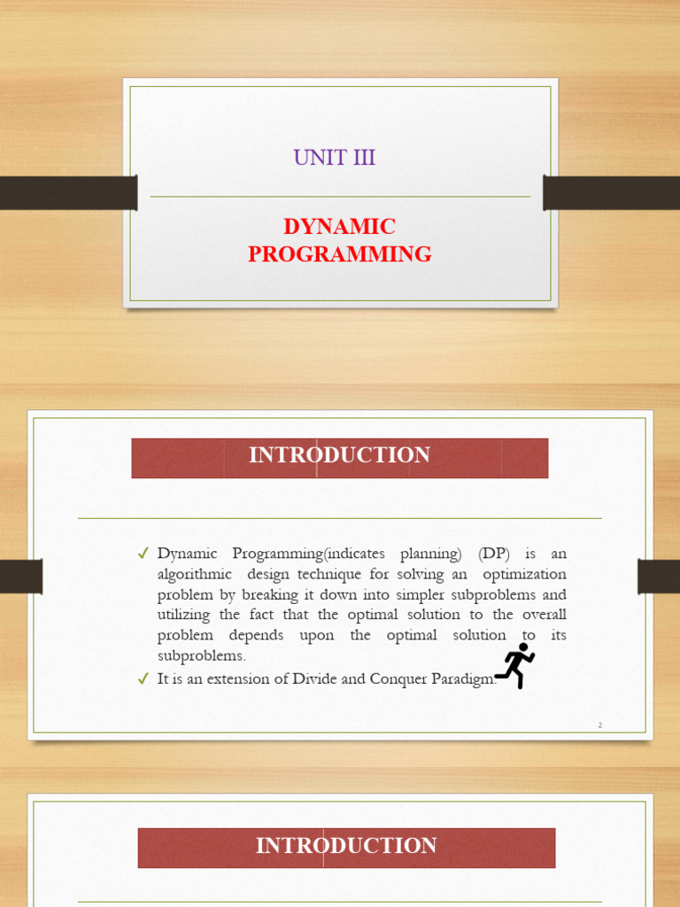 Unit 3 Dynamic Programming DP - Read-Only | PDF | Dynamic Programming | Algorithms