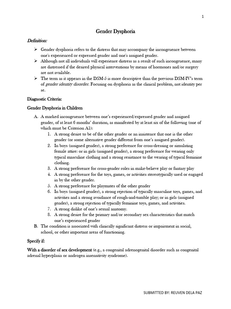 Gender+Dysphoria+ | PDF | Gender | Gender Studies