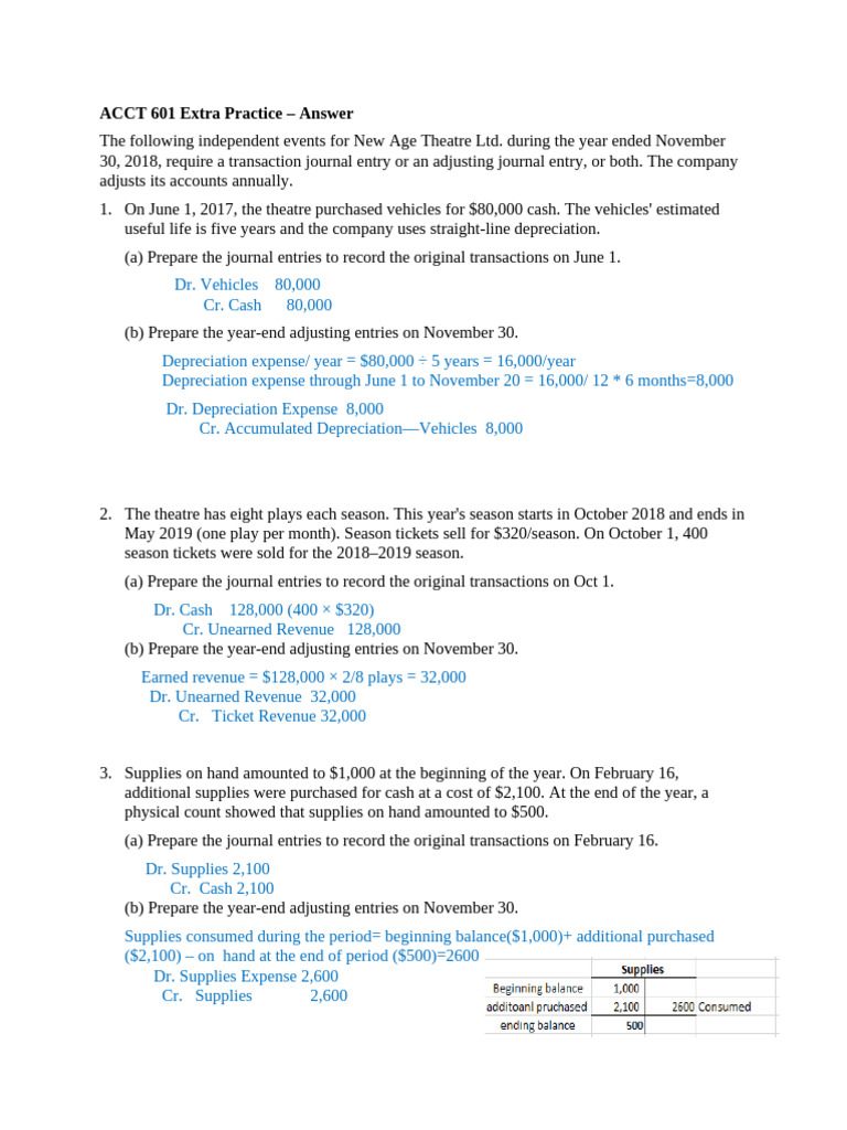 Chapter 4 Extra Practice-Answer | PDF | Interest | Depreciation