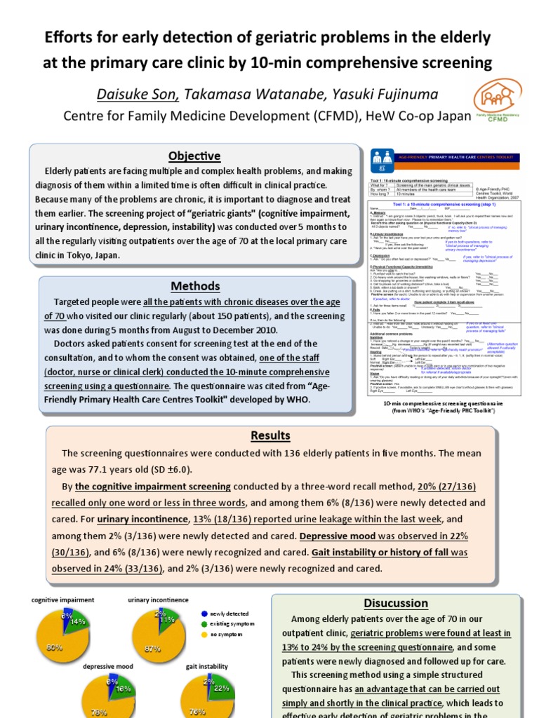Early Detection of Geriatric Issues | PDF | Geriatrics | Screening ...
