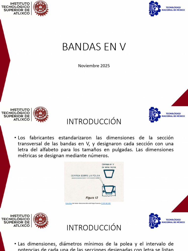 02 Bandas en V | PDF | Longitud | Velocidad