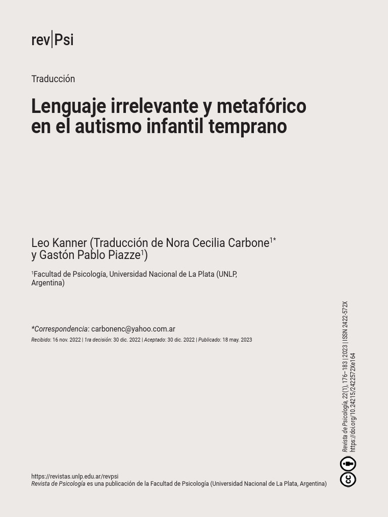 Lenguaje Metafórico en Autismo Infantil | PDF | Metáfora | Analogía