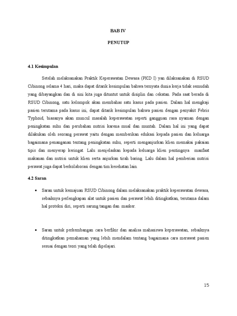 BAB IV Kesimpulan Dan Saran | PDF