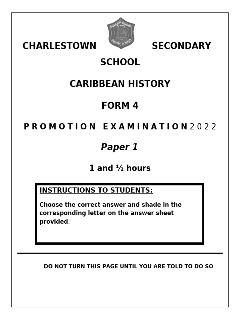 Paper 1 Form 4 2022 | PDF | Abolitionism | Slavery