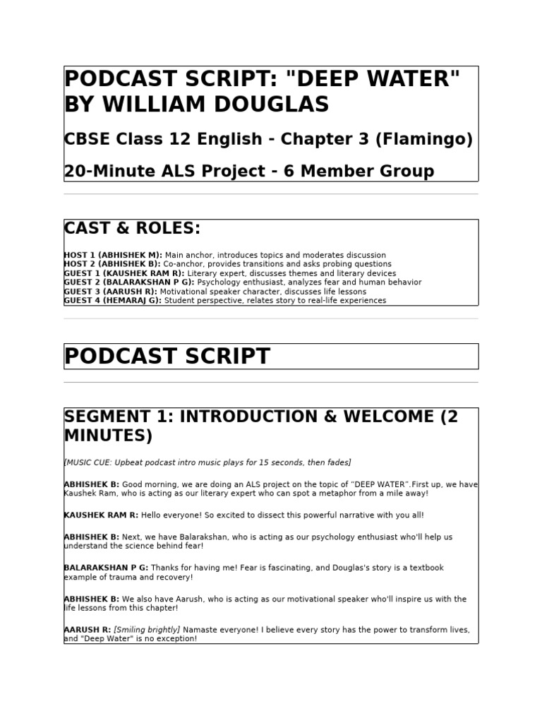 Podcast Script | PDF | Fear | Phobia