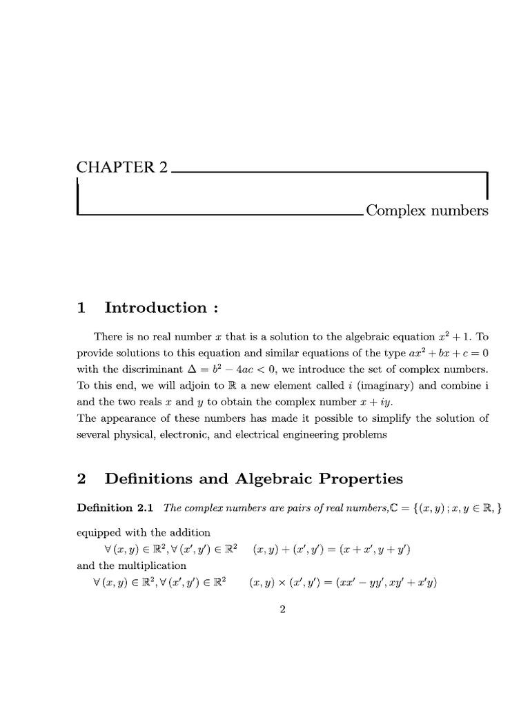 Chapter 2 Complex Numbers Mod Z | PDF