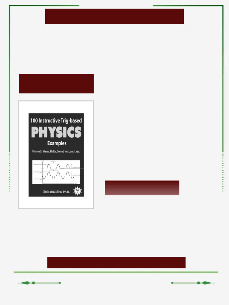 100 Instructive Trig based Physics Examples Volume 3 Waves Fluids Sound ...