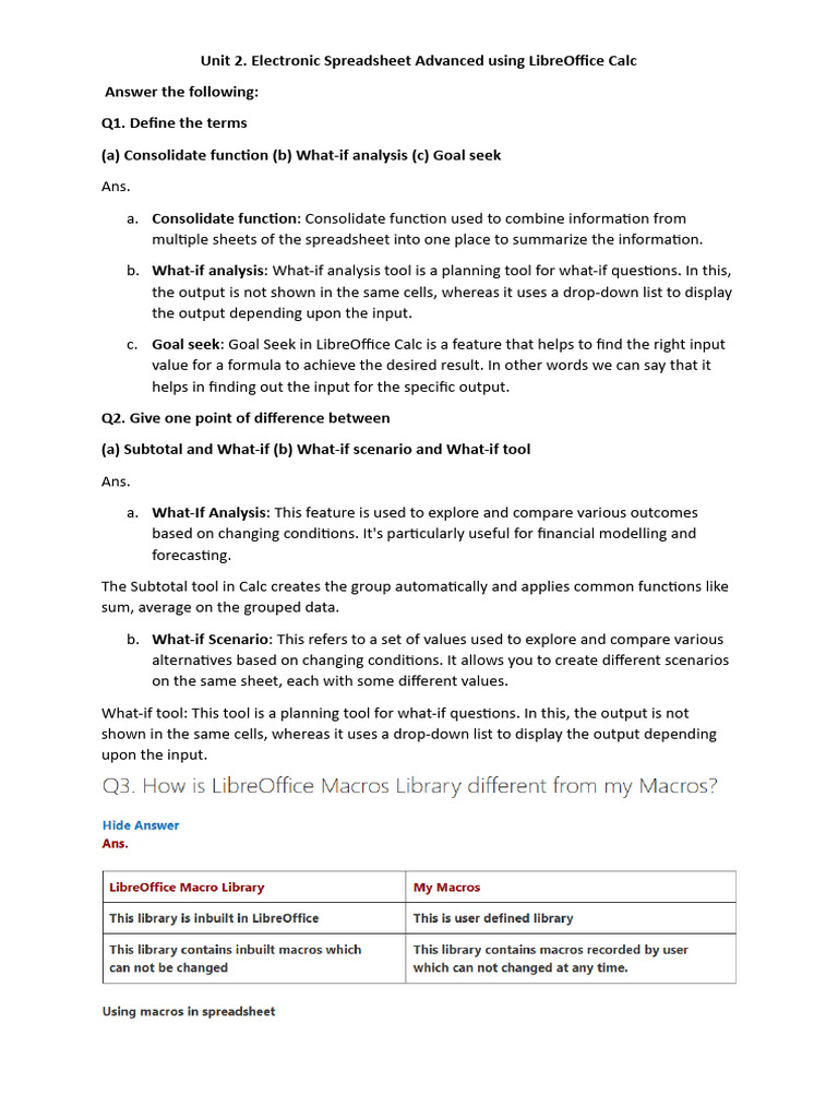 Unit 2 | PDF | Spreadsheet | Hyperlink