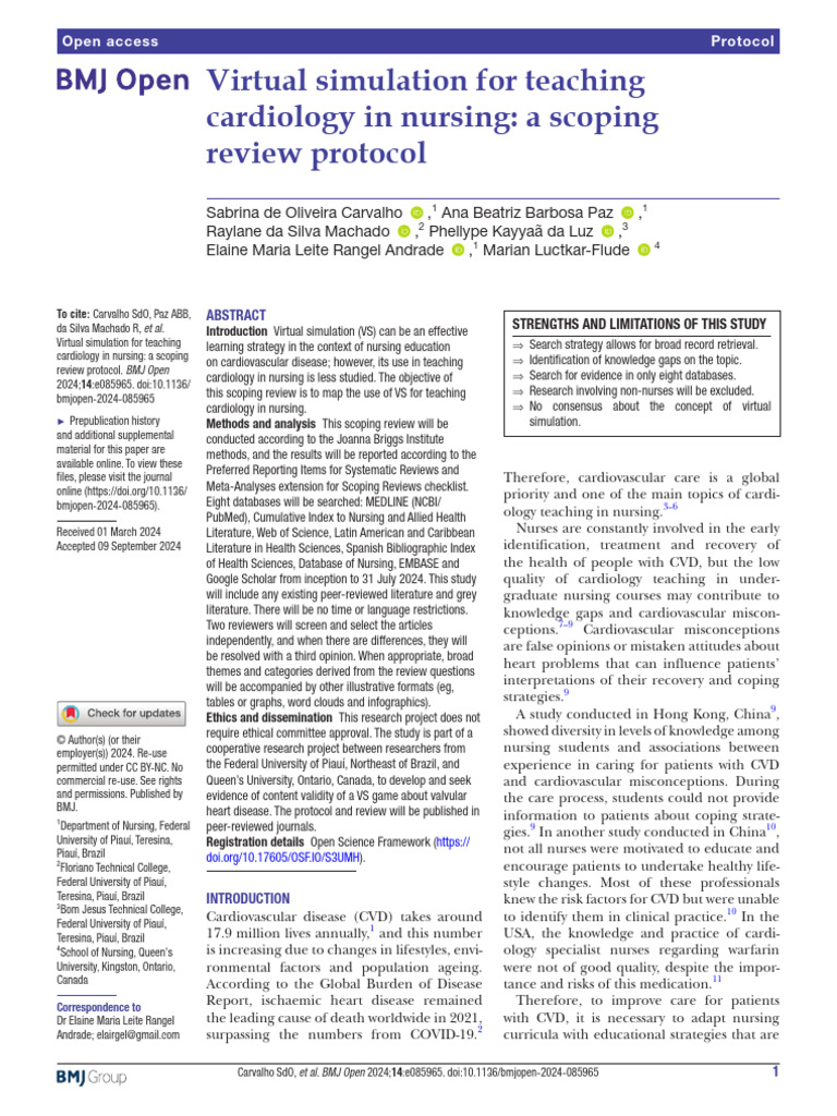 Virtual Simulation for Teaching | PDF | Simulation | Systematic Review