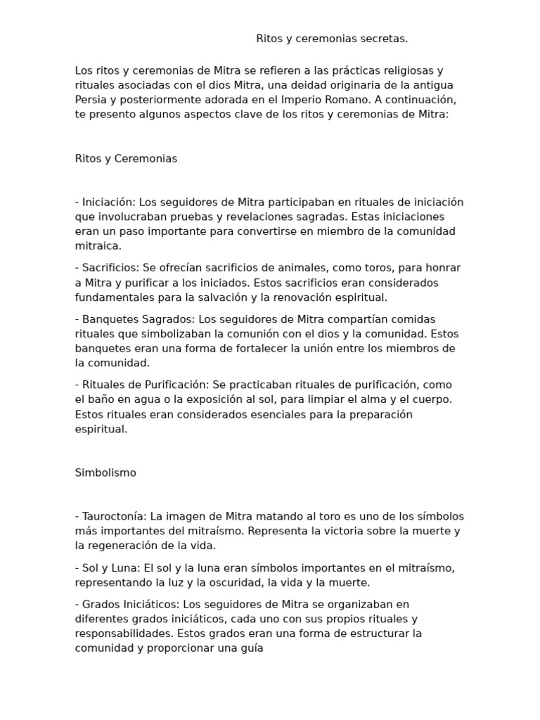 Culto de Mitra Persona 2 | PDF | Religiones religiosas
