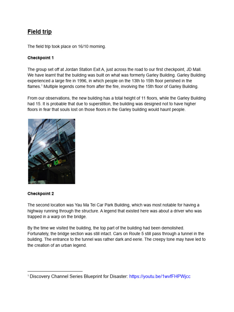 Field Trip Report PDF | PDF