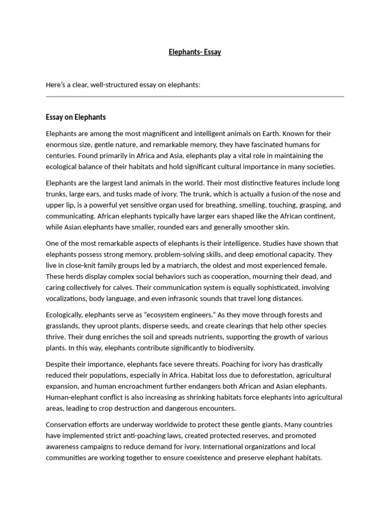 Elephants | PDF | Elephant | Biology