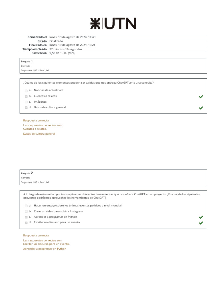 SEMINARIO CHAT GPT-Actividad Evaluatoria Del Seminario - Revisión Del Intento | PDF ...