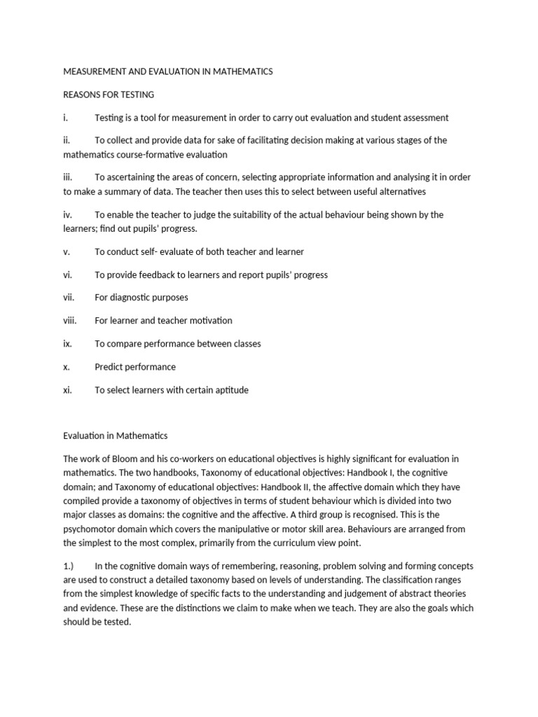 TOPIC 4 ESM NOTES | PDF | Mathematics | Affect (Psychology)