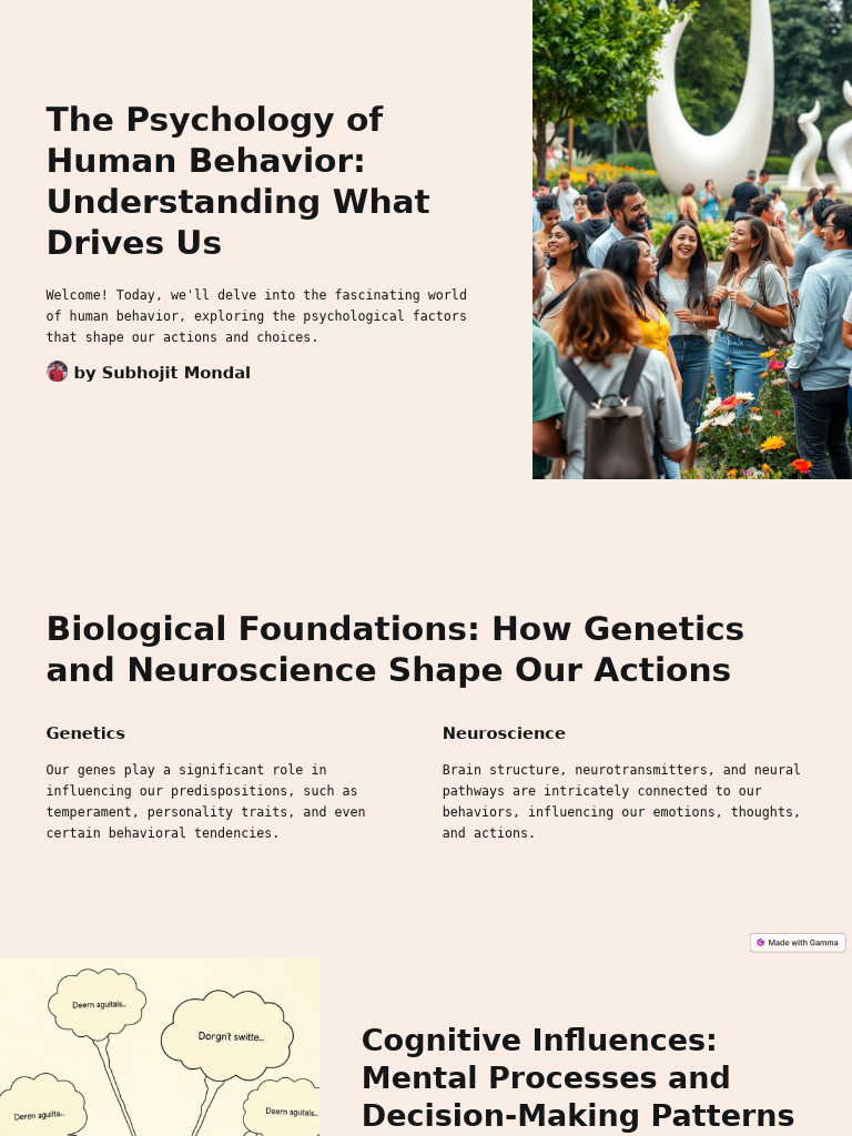 The Psychology of Human Behavior Understanding What Drives Us | PDF ...