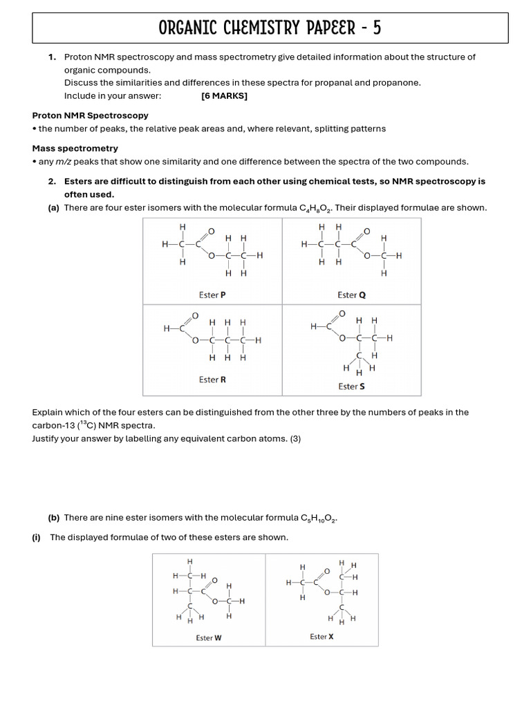NMR and Mass Spectrometry in Organic Chemistry | PDF | Spectroscopy ...