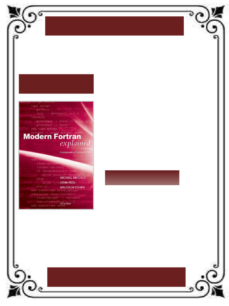 Modern Fortran Explained Michael Metcalf pdf version | PDF | Numerical Analysis | Finite Element ...