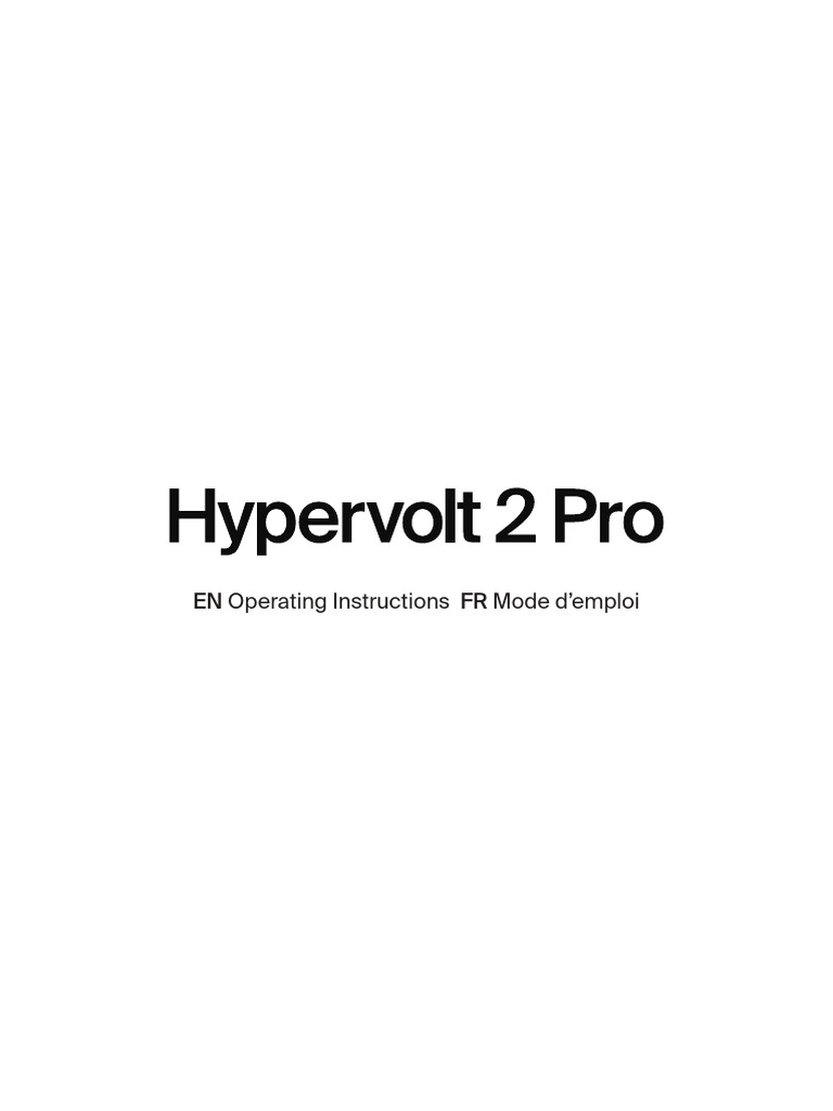 Hypervolt 2 Pro Safety & Usage Guide | PDF | Battery Charger ...