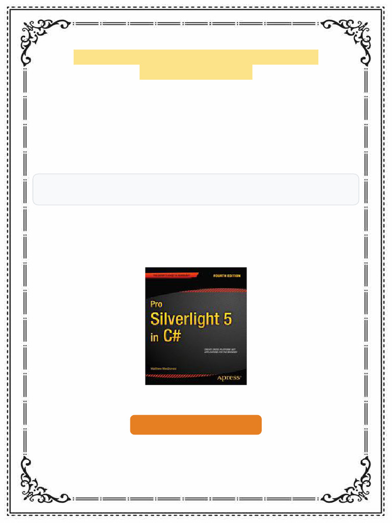 Pro Silverlight 5 in C 4th Edition Matthew Macdonald (Auth.) Multi-format Edition | PDF | Books ...