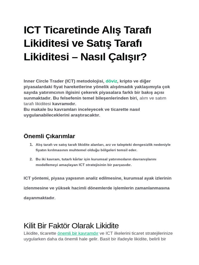 ICT Trading | PDF