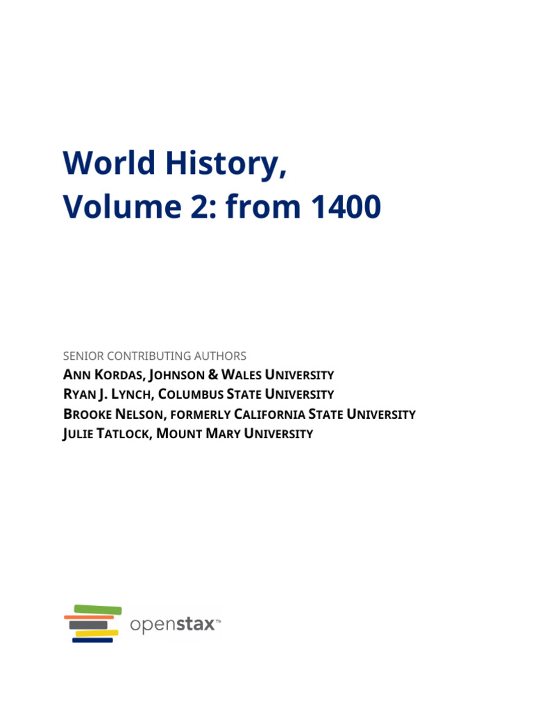 World History Volume 2 Chapter 6 Capitalism and The First Industrial ...