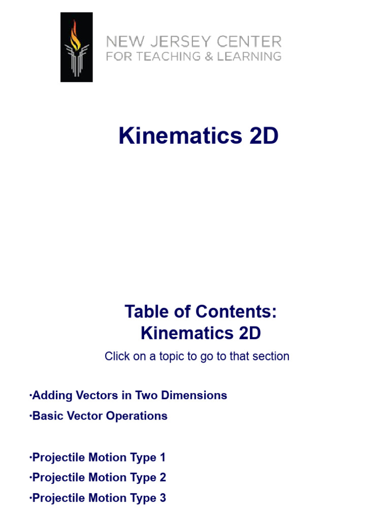 AP Physc m Kinematics 2d Presentation 2024-09-19 (1).Pptx | PDF ...