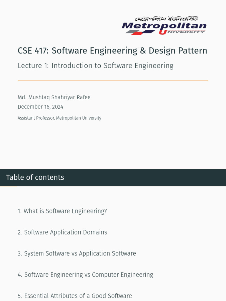 Lecture 1 | PDF | Software | System