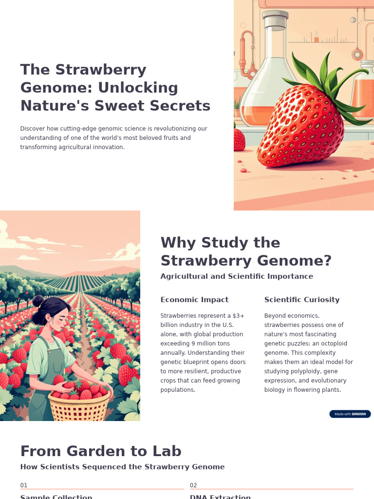 The Strawberry Genome: Unlocking Nature's Sweet Secrets | PDF | Plant ...