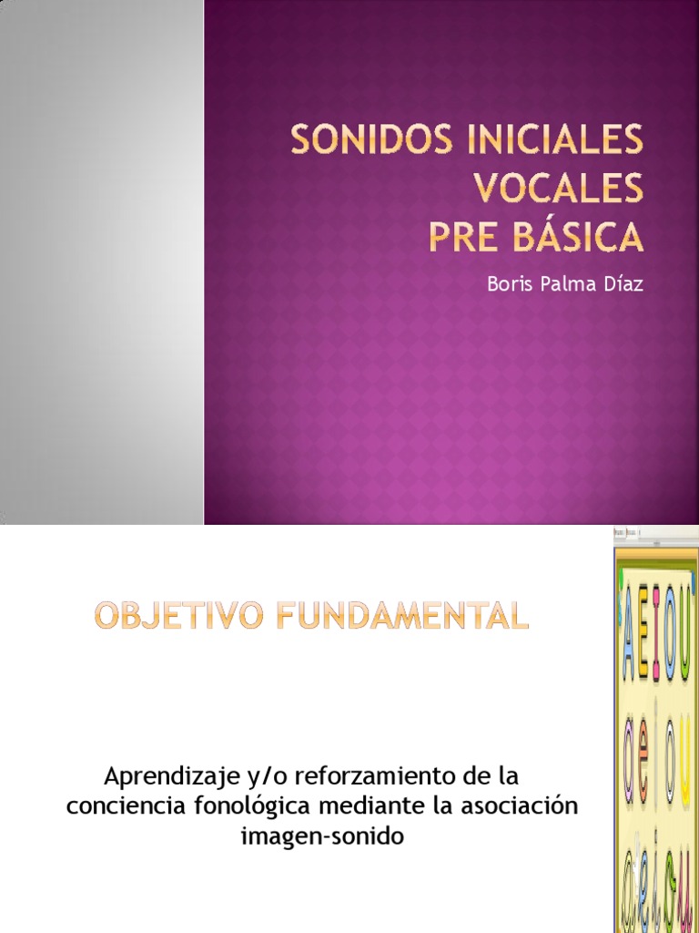 Sonidos Iniciales Vocales | PDF