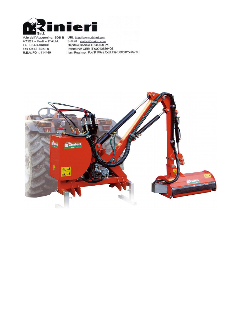 Rinieri BRF Parts List | PDF | Metalworking