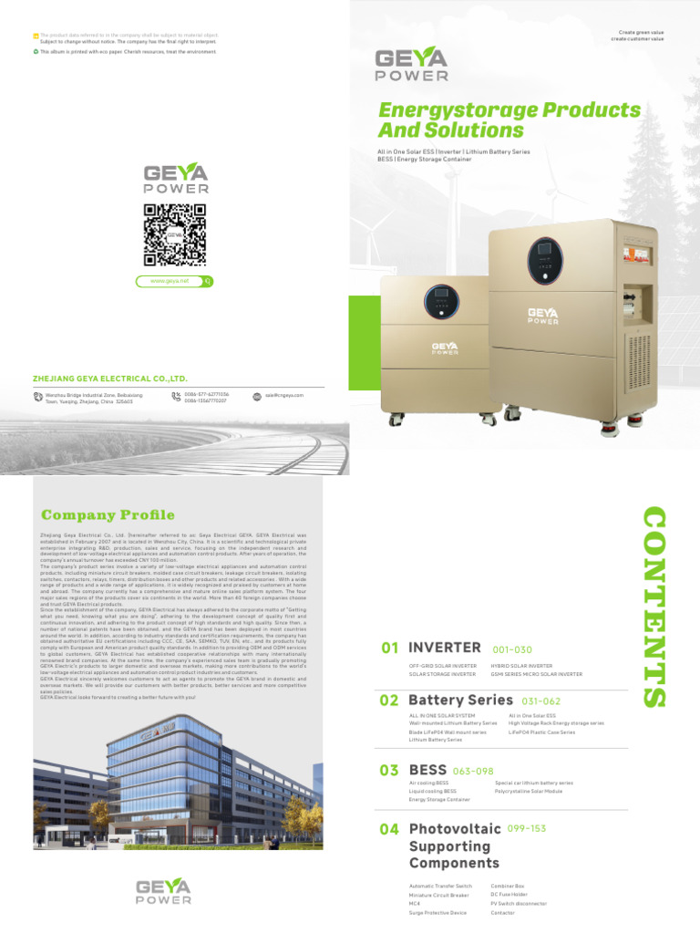 Geya Electrical: Solar Inverters & Solutions | PDF | Power Inverter ...