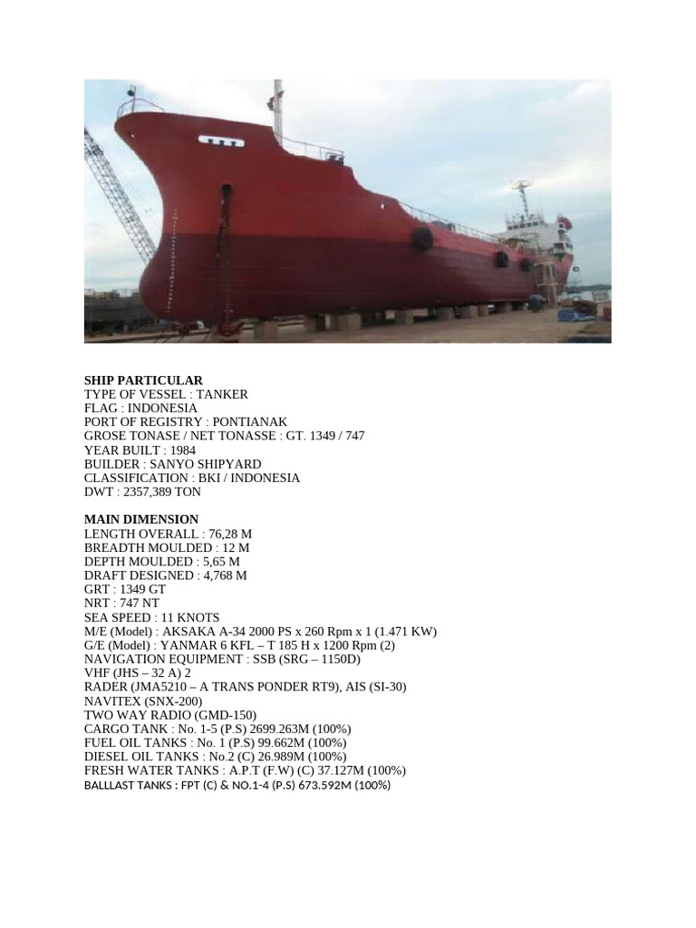 Ship Particular | PDF