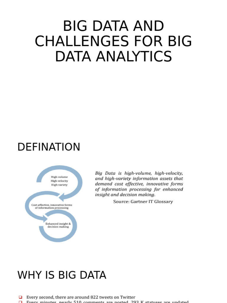 Big Data and Challenges For Big Data Analytics | PDF