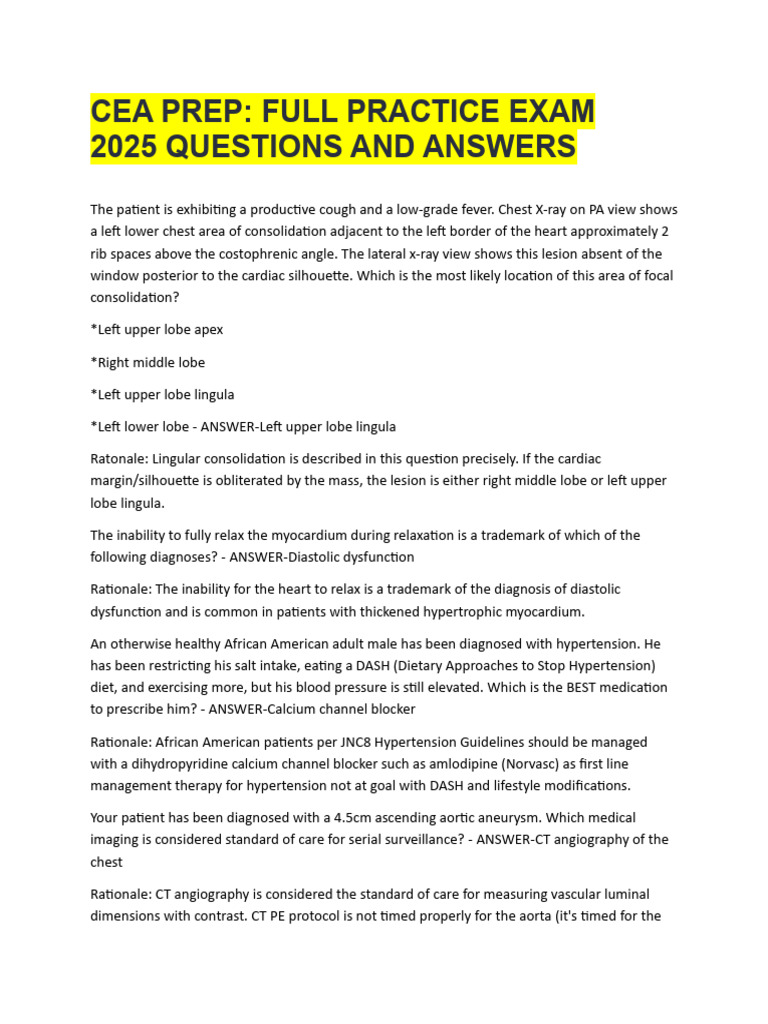 CEA PREP | PDF | Polycystic Ovary Syndrome | Thyroid Stimulating Hormone