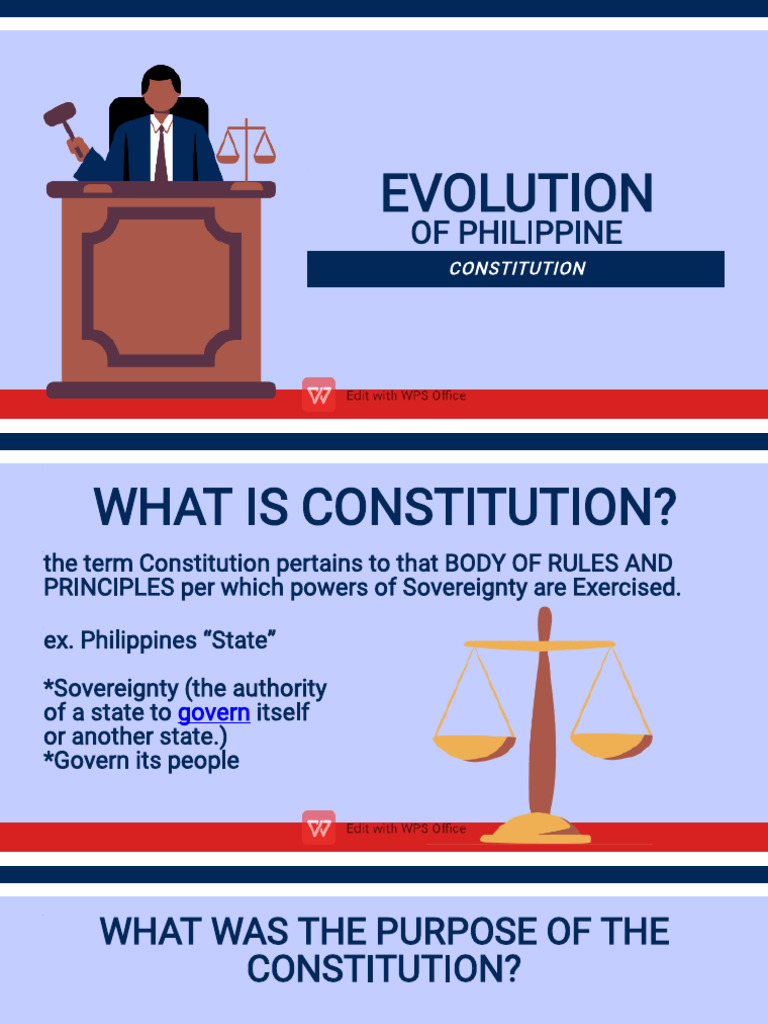 Evolution of the Philippine Constitution | PDF | President Of The ...