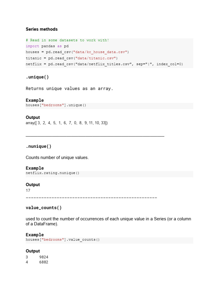 L4 Notes - Series Continued and Basic Plotting | PDF | Computer ...