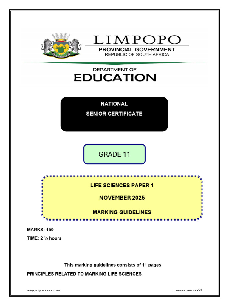 2025 Lim Lfsc Gr11 Final Exam p1 Mg | PDF | Leaf | Pancreas