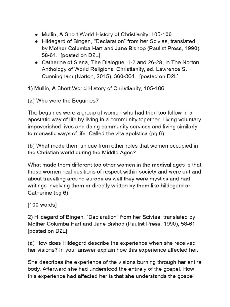 History Questions 19 | PDF | Jesus | Religious Belief And Doctrine