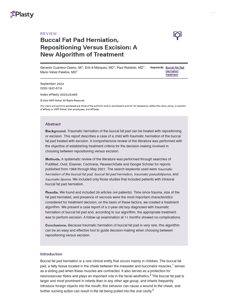 DR Hosseini Buccal Fat Pad | PDF | Adipose Tissue | Surgery