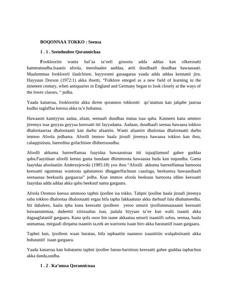 Faayidaa Tapha Ijoollee | PDF