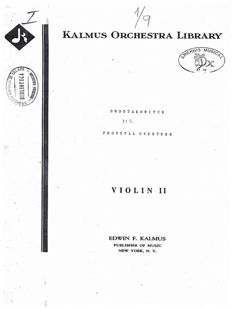 Violín II- Overtura Festiva | PDF