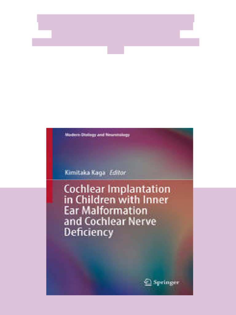 (Ebook) Cochlear Implantation in Children with Inner Ear Malformation ...